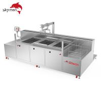 China 4-Tank Automatic Ultrasonic Cleaning System for Precision Parts with PLC Robotic Arm, Heating, Filtration & Drying for sale
