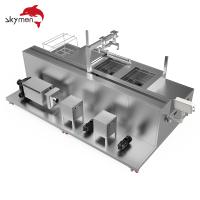 China 4-Tank Automatic Ultrasonic Cleaning System for Precision Parts with PLC Robotic Arm, Heating, Filtration & Drying for sale