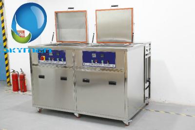 China 360L Dual Tank Industrial Ultrasonic Parts Cleaner 28/40KHz 7200W for Turbine Fuel Nozzle for sale