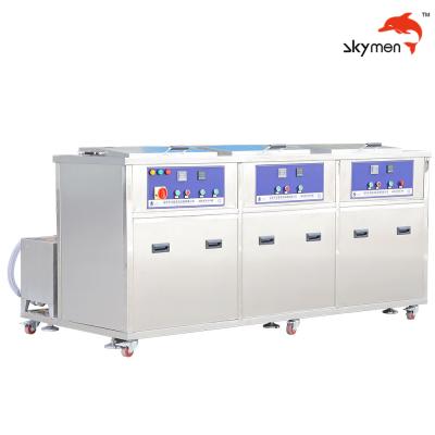 China Industrial Ultrasonic Cleaner 100L 3-Tank System 28/40KHz for Engine Parts for sale
