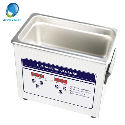 China Metal Benchtop Ultrasonic Cleaner 3.2L 120W 40KHz Stainless Steel Tank Adjustable Timer Temperature for sale