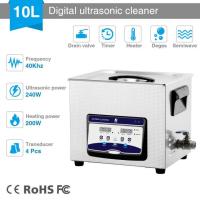 China 10L 240W Table Top Ultrasonic Cleaner for Semiconductor IC Components with 40KHz Frequency and 20-80°C Temperature Control for sale