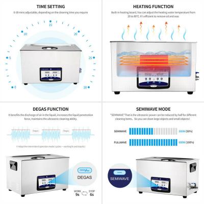 China Skymen JP-040S 10L 2.85 Gallon Ultrasonic Bath with 240W Power 200W Heater and Basket for sale