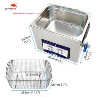 China Skymen 2.85 Gallon 240W Ultrasonic Cleaner with Heater and Basket for Denture Cleaning for sale