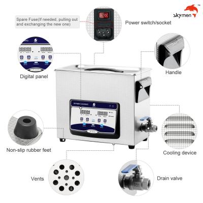 China Skymen Ultrasonic Cleaner for Vinyl Records 6.5L 180W with Heater Basket for sale