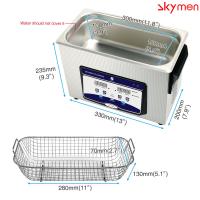 China Skymen 4.5L 200W Benchtop Ultrasonic Cleaner SUS304 40KHz for Gear Rust Removal for sale