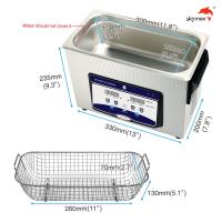 China 4.5L 180W Ultrasonic Parts Cleaner 40KHz with Heater 30min Timer for sale