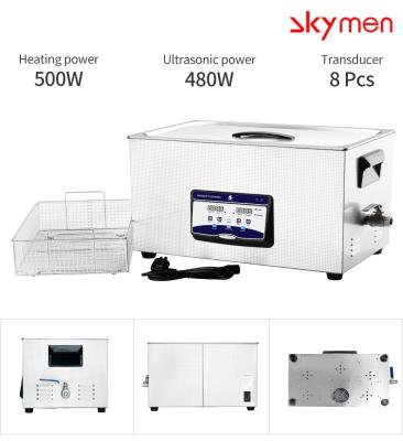 China 40KHz 480W Ultrasonic Glasses Cleaner 22L 5.81 Gallon with 500W Heater SUS304 Tank for sale