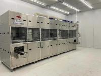 China Three Chamber Automatic Ultrasonic Cleaning Machine 360L with PLC Control for Aerospace Components for sale
