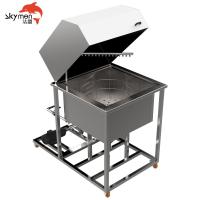 China Industrial 8KW Ultrasonic Cleaner 1000mm Rotary Basket for Auto Parts Cylinder Head for sale