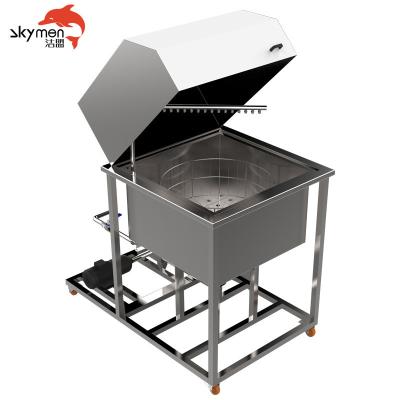 China Industrial 8KW Ultrasonic Cleaner 1000mm Rotary Basket for Auto Parts Cylinder Head for sale