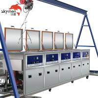 China 4 Station Ultrasonic Cleaning System 135L with Gantry 1800W 28/40kHz for Safety Valve Components for sale