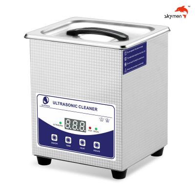 China SUS304 2L 60W Ultrasonic Cleaner with Digital Timer and 100W Heater for Jewelry and Precision Parts for sale