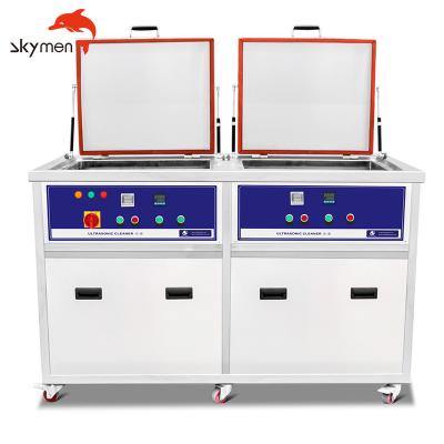 China Twin Tank 28kHz Ultrasonic Cleaner for Aircraft Parts with 77L-360L Capacity and Hot Air Drying for sale