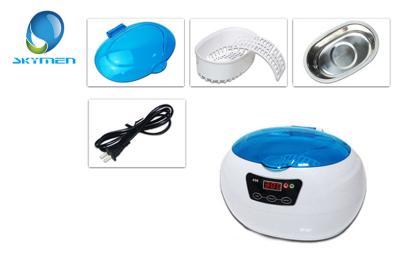 China 600ml Plastic Blue Ultrasonic Cleaner 42kHz 50W for Jewelry Eyeglasses Dental JP-890 for sale
