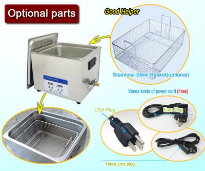 China Full SUS304 Benchtop Digital Ultrasonic Cleaner 10L 240W with Basket for sale