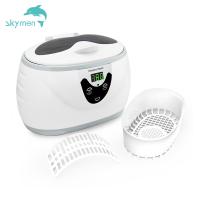 China Skymen 600ml Ultrasonic Jewelry Cleaner 40kHz Digital Timer ABS White for sale