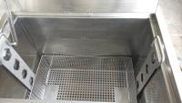 China Stainless Steel Kitchen Hood Filter Soak Tank 230L Capacity with 3KW Heating & Lockable Castor Wheels for sale