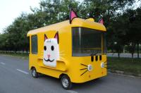 China Stainless Steel Special Food Truck 2200W Electric Mobile Kitchen with LED Lighting for sale