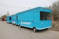 China Customizable Stainless Steel Food Truck 220V Electric Mobile Catering Vehicle for Corporate Events for sale