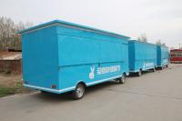 China Customizable Stainless Steel Food Truck 220V Electric Mobile Catering Vehicle for Corporate Events for sale