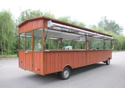 China Giant Electric Food Cart 4 Wheels 220V with Water System LED Lighting Steel Customizable for sale