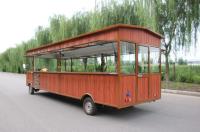 China Giant Electric Food Cart 4 Wheels 220V with Water System LED Lighting Steel Customizable for sale