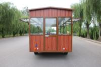 China Giant Electric Food Cart 4 Wheels 220V with Water System LED Lighting Steel Customizable for sale