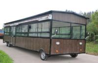 China Giant Electric Food Cart 220V 4 Wheels Steel Refrigerated Storage LED Lighting for sale