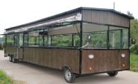 China Giant Electric Food Cart 220V 4 Wheels Steel Refrigerated Storage LED Lighting for sale