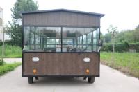 China 4 Wheel 3 Shelf Electric Food Cart with Refrigerated Storage 220V LED for sale