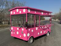 China Round Corner Cartoon Shape Food Cart Pink Customizable Size Portable Durable Selling Food for sale