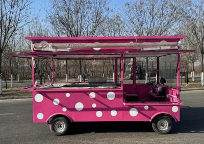 China Round Corner Cartoon Shape Food Cart Pink Customizable Size Portable Durable Selling Food for sale