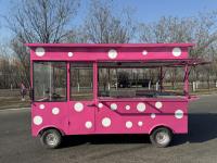 China Round Corner Cartoon Shape Food Cart Pink Customizable Size Portable Durable Selling Food for sale