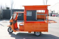 China Mobile Electric Adjustable Handlebar Dragonfly Tricycle Food Cart 330cm Galvanized for sale