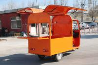 China Mobile Electric Adjustable Handlebar Dragonfly Tricycle Food Cart 330cm Galvanized for sale