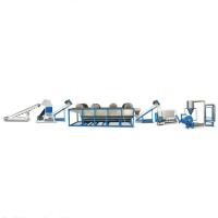 China Waste Plastic Bucket Blue Barrel Washing Line 1500kg/h with 150-370KW Motor Power for sale