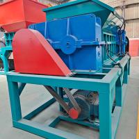 China 300-500kg/h Industrial Aluminum Twin Shaft Shredder Machine for Waste Tires and Plastic for sale