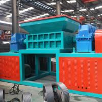 China 2024 Double Shaft Double Power Shredder for Scrap Car Bumper Plastic Bottle Wood Board for sale