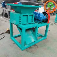 China 7.5kW Multifunctional Twin Roll Rotor Scrap Shredder for PVC HDPE PP PET Recycling for sale