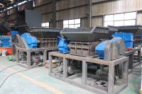 China Double Power Shredder for Recycling Waste Rubber Wooden Pallet Paper Box Double Shaft for sale