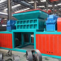 China Waste Plastic Bottle Paper Medical Waste Double Shaft Shredder Machine with 1T Weight for sale