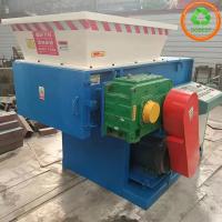 China Multifunctional Hydraulic Pusher Textile Fabric Woven Bag Single Shaft Shredder Machine for sale