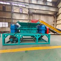 China 1cm to 5cm Holding Knife Thickened Body Sheet Wood Tire Waste Recycling Double Shaft Shredder Machine for sale