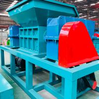 China 220V 380V Voltage Double Shaft Shredder for Waste Car Bumper Scrap Thin Steel Plate for sale