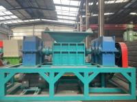 China 22kW Power Double Motor Heavy Melting PVC HDPE PP PET Waste Double Shaft Shredder Machine for sale