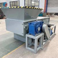 China 500kg/h Low Speed Rubbish Nylon Strips Single Shaft Shredder Machine for Wood Shredding for sale