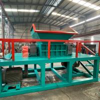 China Waste Woven Old Fishing Net Bag Double Shaft Hob Shredder for Global Recycling Market for sale