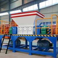 China PE Plastic Film Twin Shaft Twin Power Shredder with 2100x1000x1650MM Dimension for sale