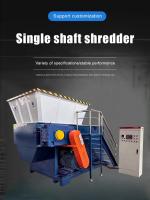 China 1500-2500kg/h Capacity Single Shaft Shredder for Textile Fabric and Nylon Strips for sale